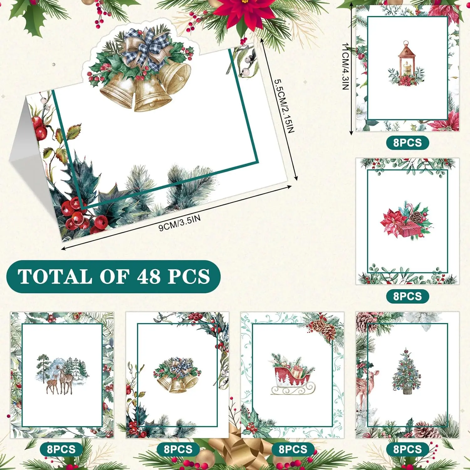 Custom Christmas Thank You Cards | Seasonal Holiday Jewelry Inserts | Boost Sales | Richpack ...